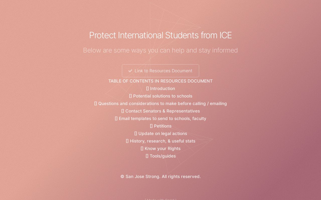 Protect International Students from ICE